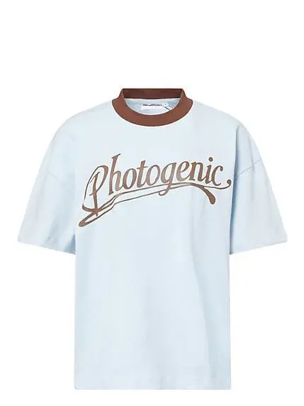 SISTERS & SEEKERS Photogenic Oversized Cotton T-shirt - Blue