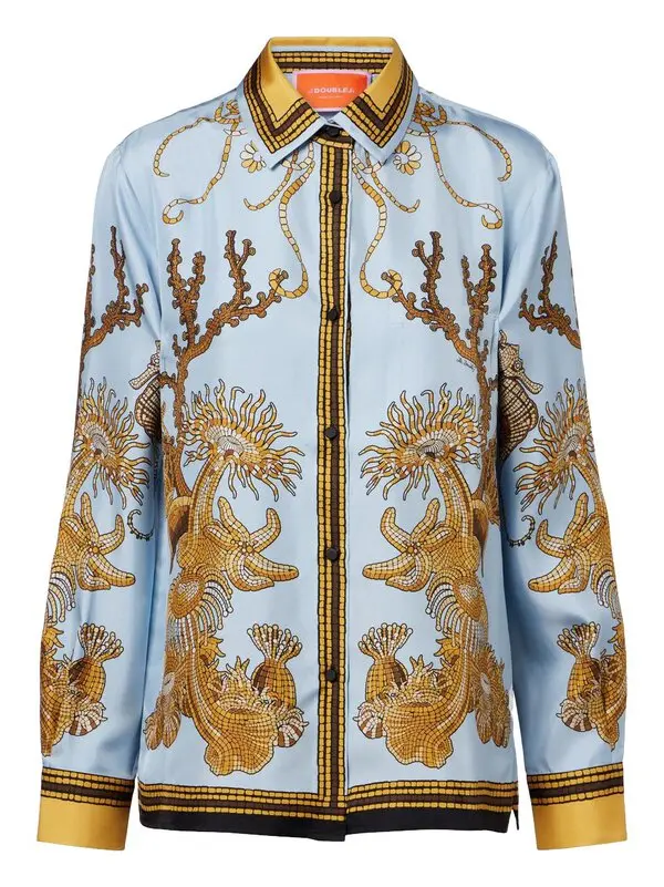 La DoubleJ Printed Silk Satin Shirt - Multicoloured