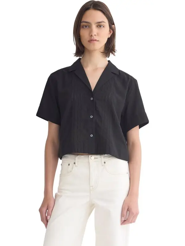 Everlane Cotton Gauze Resort Shirt - Black