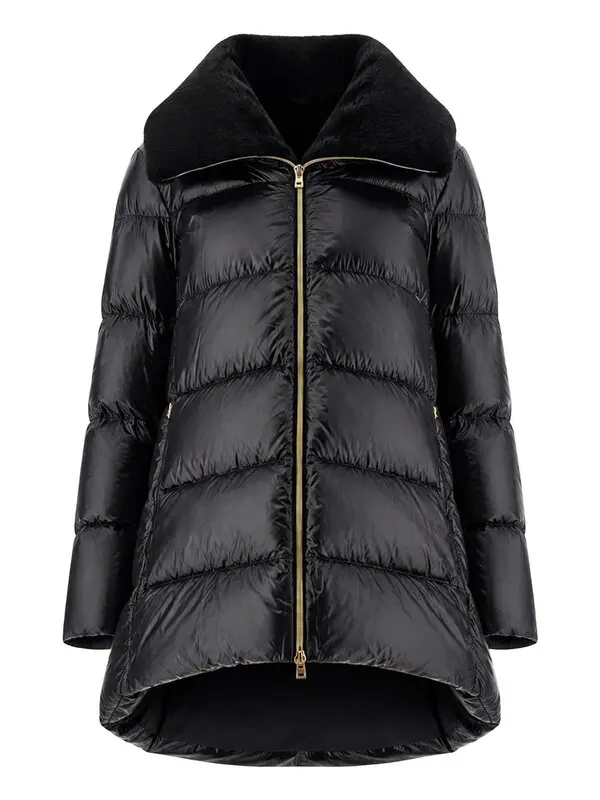 Herno Piumino A-shape Quilted Down Jacket - Black