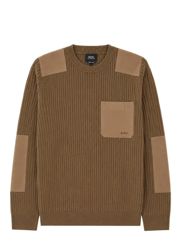A.p.c. Mallarmé" Ribbed Wool Pullover - Brown