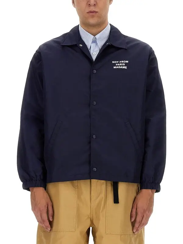 Drole De Monsieur Slogan" Jacket - Blue