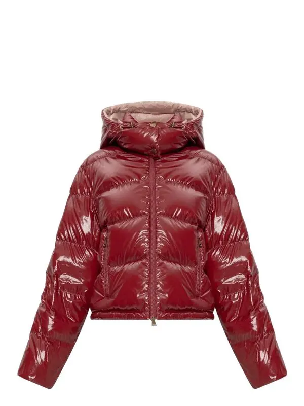 Moncler Niveole Short Down Jacket - Red
