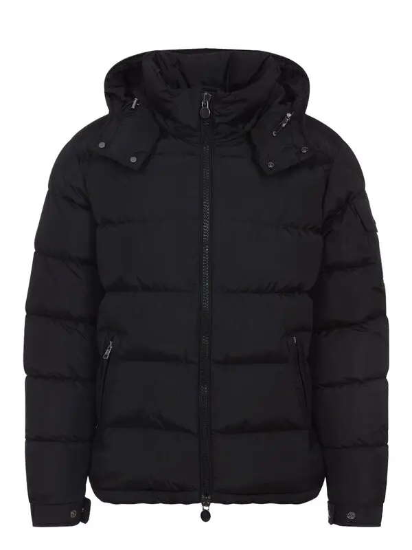 Moncler Quilted Down Jacket With Hood - Black