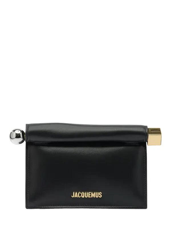 Jacquemus Small Rond Carré Mini Clutch Bag - Black