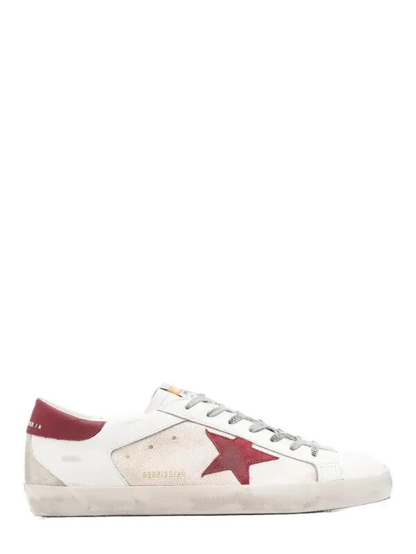 GOLDEN GOOSE Mesh Detail Star Sneakers - Bianco