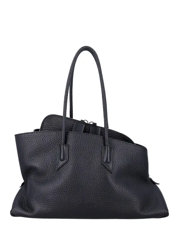 Attico The Paintseggiata Medium Tote Handbag - Nero