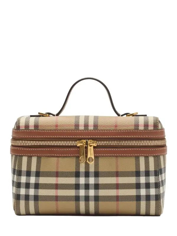 Burberry Mini Top Handle Bag With Adjustable Strap - Beige