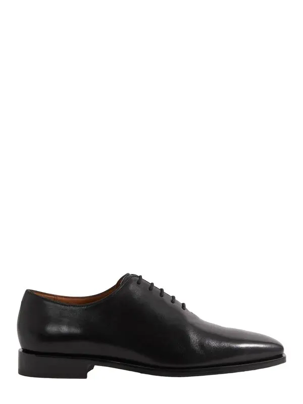 REISS Mead Leather Lace-up Oxford Shoes - Black
