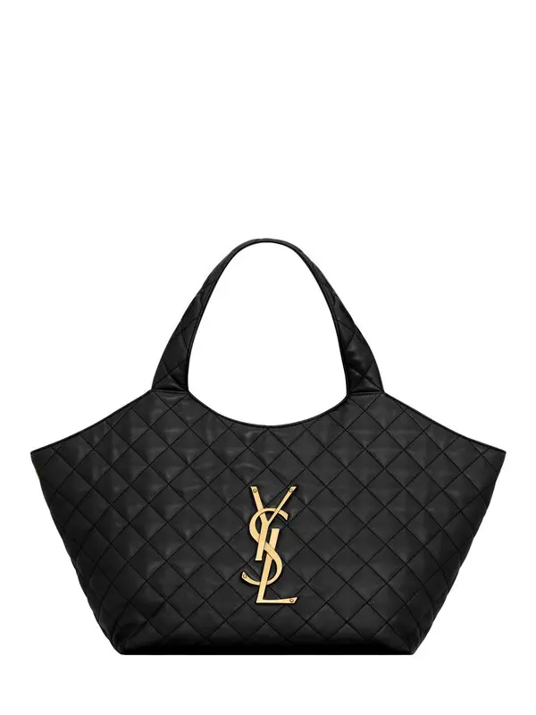 Saint Laurent Icare Medium Quilted Nappa Bag - Black