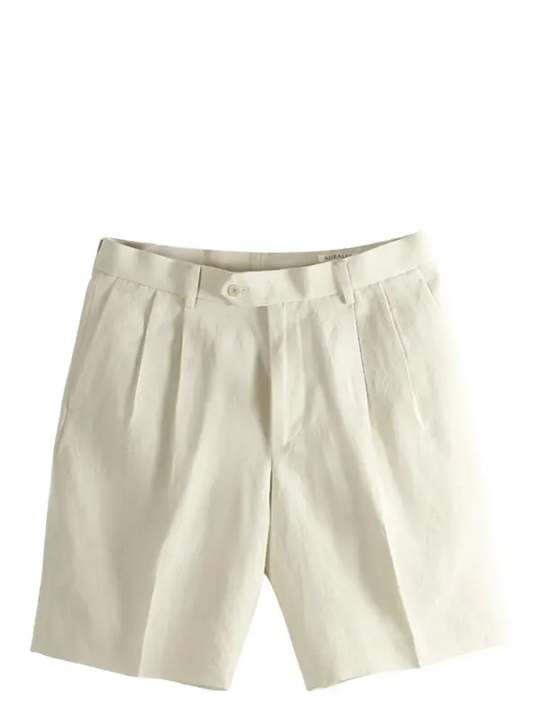 Auralee Wool Cotton Linen Ox Shorts - Green