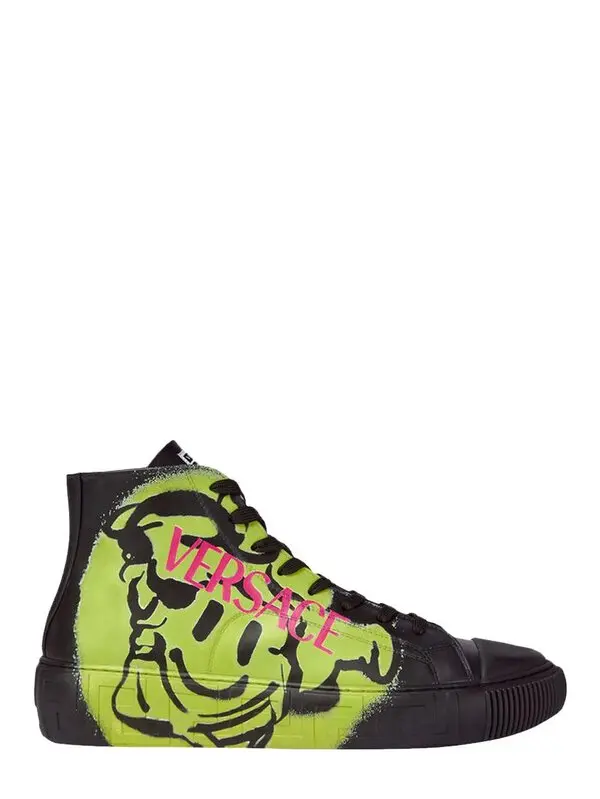 Versace Greca High 'smiling Medusa' Sneakers - Black