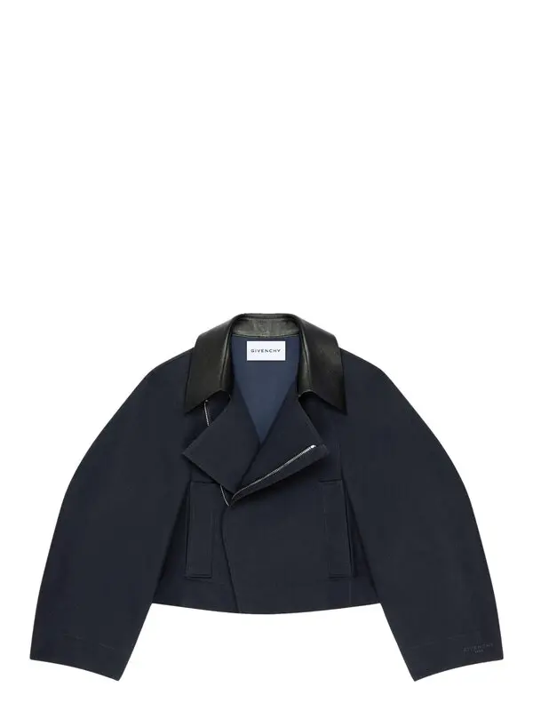 Givenchy A-line Cocoon Sleeve Jacket - Blue