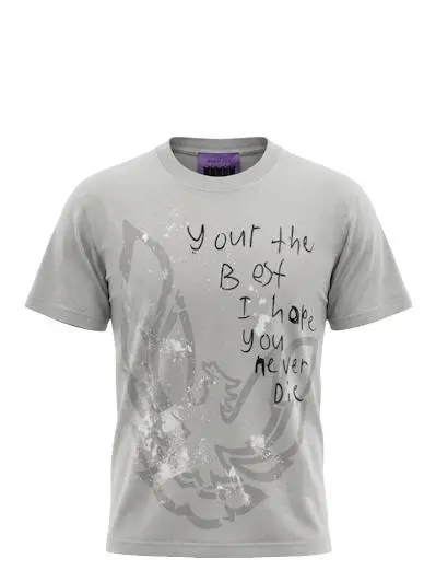 BWOOD Your The Best.. Never Die Tee Shirt - Grey