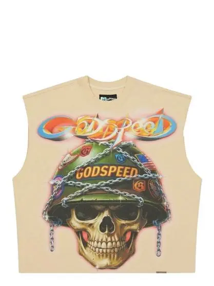 GODSPEED Badges Of Honor Sleeveless T-shirt - Bone