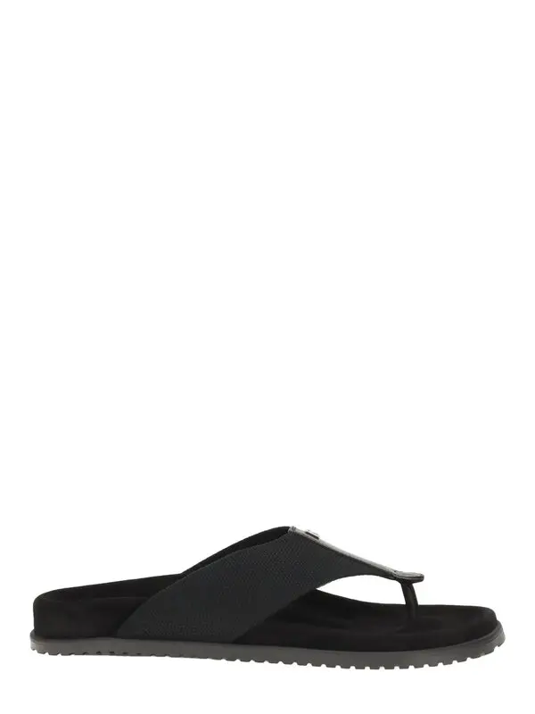 Dolce & Gabbana Dg Logo Thong Sandals - Black