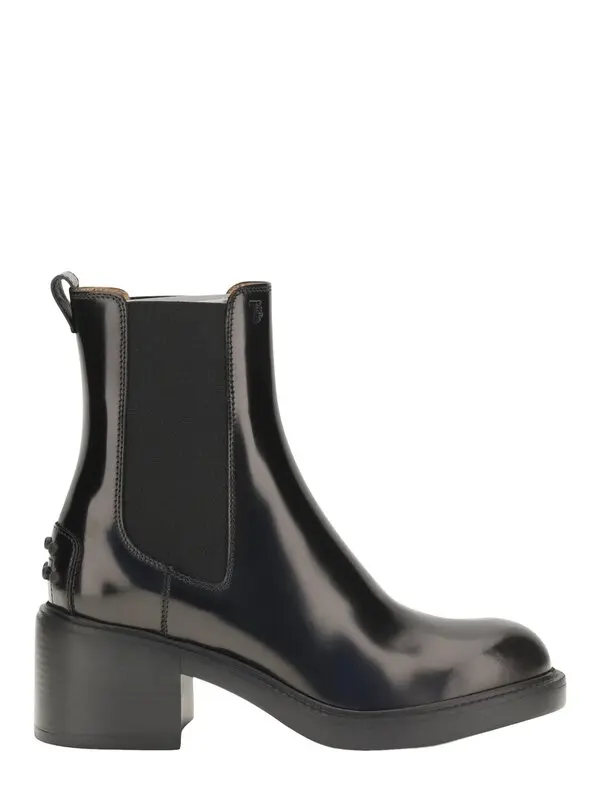 TOD'S Leather Chelsea Boots - Black