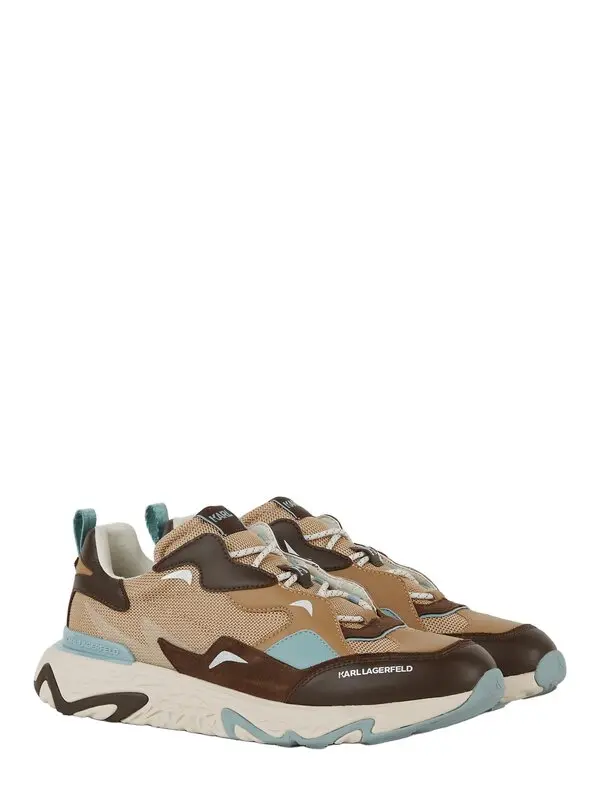 Karl Lagerfeld Blaze Strike Leather Sneakers - Tan