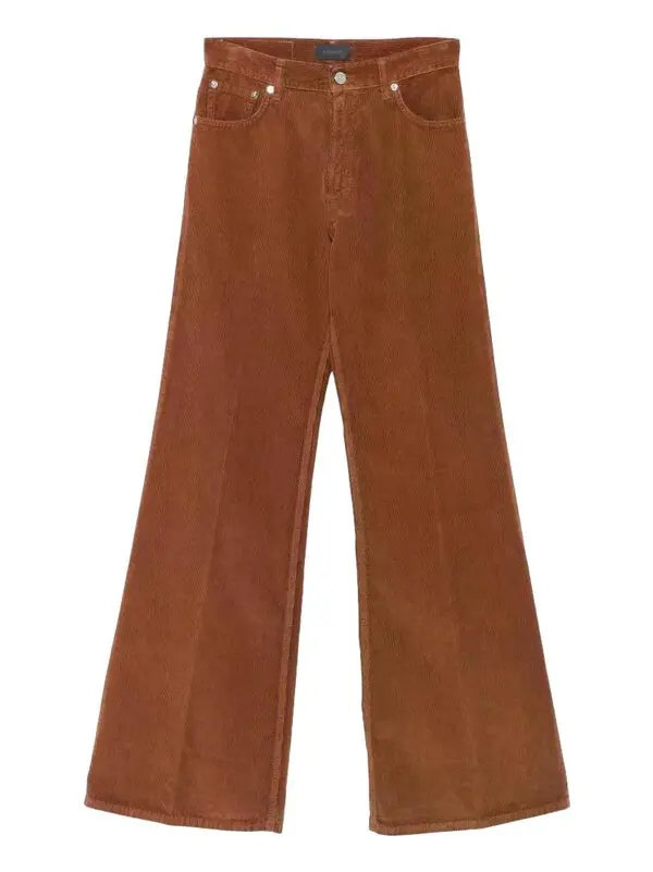 HAIKURE Corduroy Flared Trousers - Brown