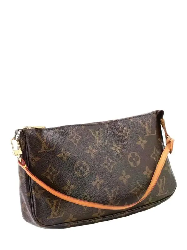 LOUIS VUITTON Pochette Accessoires Monogram Canvas Clutch Bag - Brown