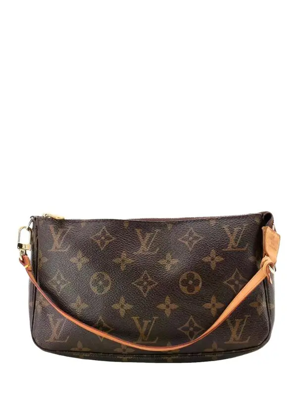 LOUIS VUITTON Pochette Accessoires Monogram Canvas Clutch Bag - Brown