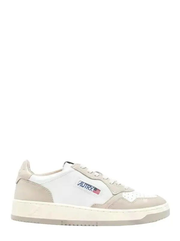 AUTRY Medalist Panelled Leather Sneakers - White