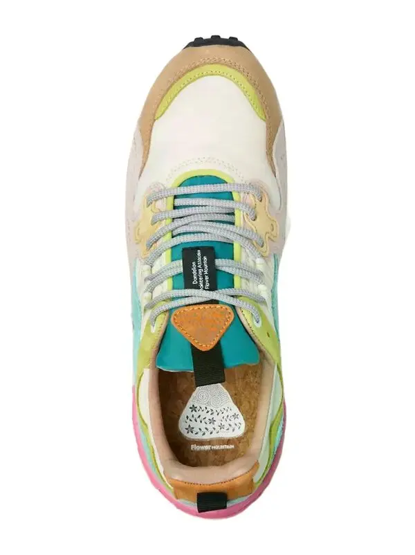 FLOWER MOUNTAIN Yamano 3 Suede-panel Sneakers - Neutrals