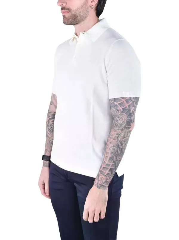 KANGRA Short-sleeve Cotton Polo Shirt - Neutrals