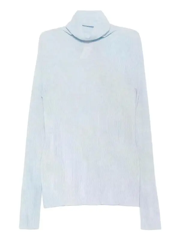 Fabiana Filippi Ribbed Knit Turtleneck Sweater - Blue