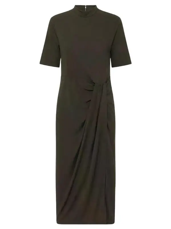 ROTATE BY BIRGER CHRISTENSEN Draped Midi Dress - Green