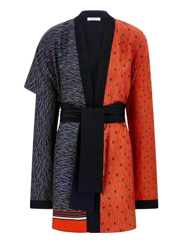 FERRAGAMO Virgin Wool And Silk Cardigan - Blue