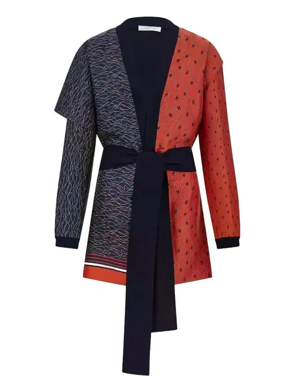 FERRAGAMO Virgin Wool And Silk Cardigan - Blue