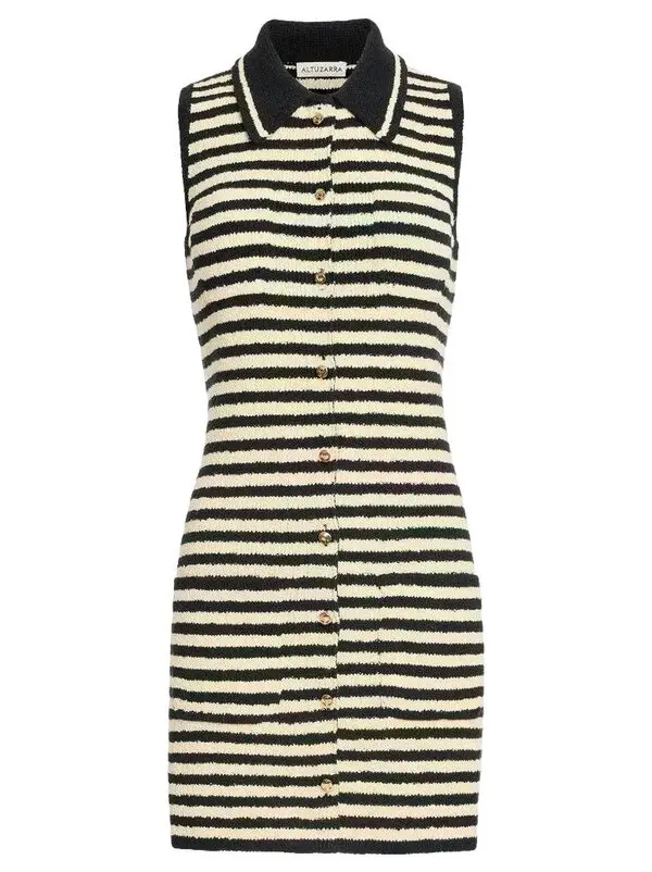 Altuzarra Mamie Striped Knit Mini Dress - Neutrals