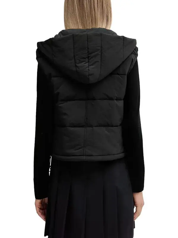 Sisley Hooded Padded Gilet - Black