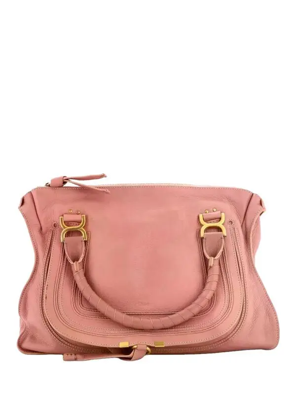 Chloé Marcie Leather Shoulder Bag - Pink