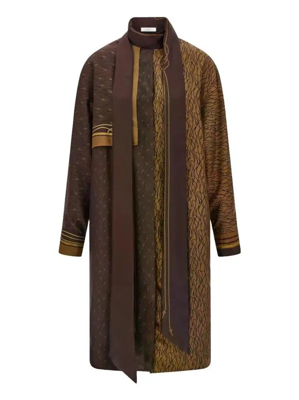FERRAGAMO Silk Dress - Brown