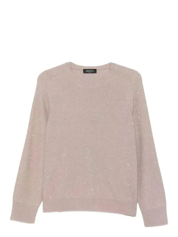 Fabiana Filippi Sequin Embellished Crew Neck Sweater - Neutrals