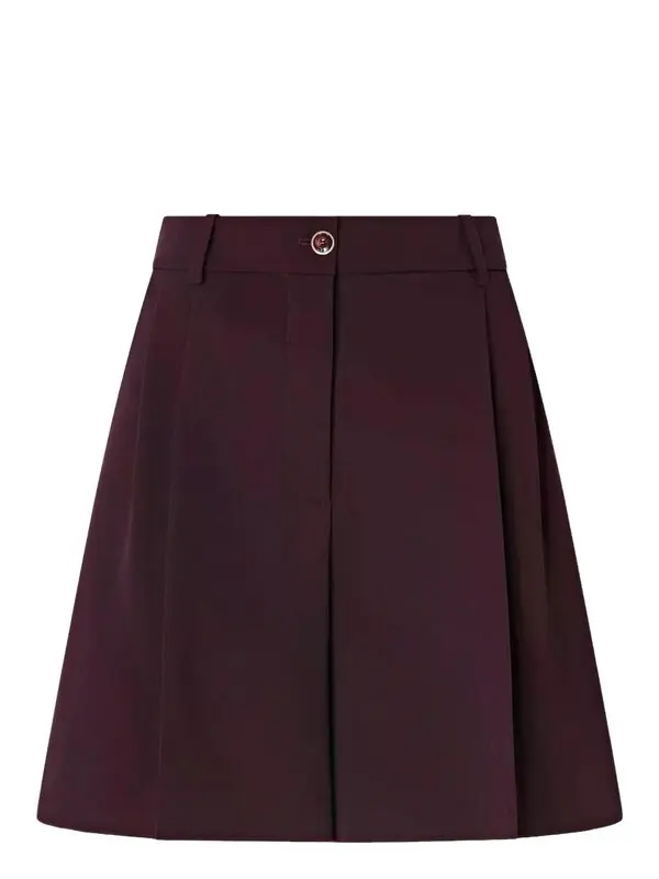 Pinko Pleated High-waisted Shorts - Red