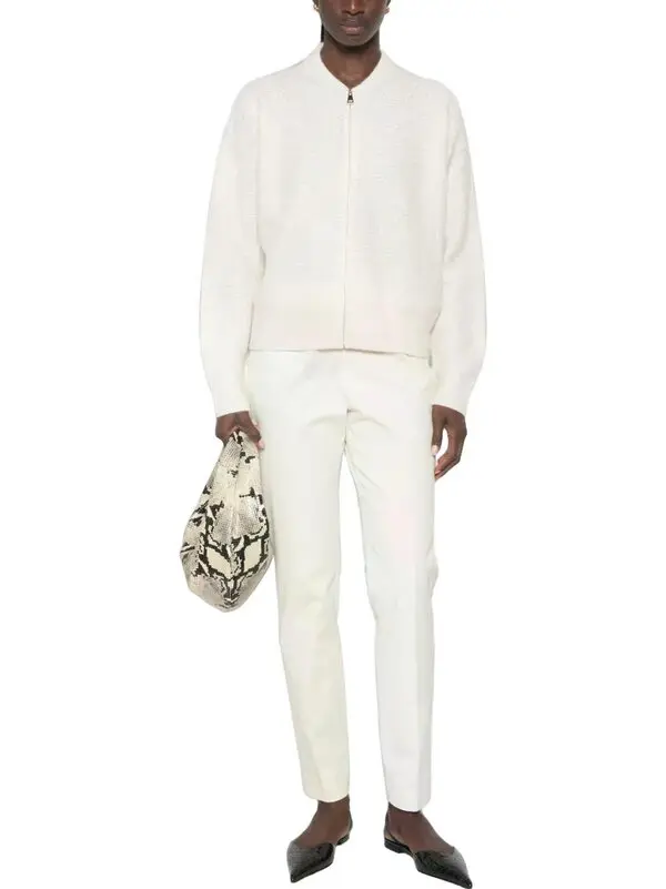 Fabiana Filippi Zip-up Waffle-knit Cardigan - Neutrals