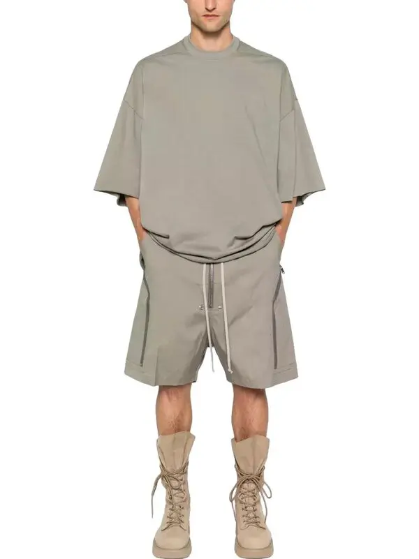 Rick Owens Heizer Drawstring Zip-detail Shorts - Grey