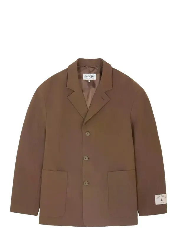 MAISON MARGIELA Wool Blend Suit Jacket - Brown