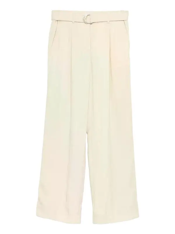 Helmut Lang Belted Pleated Trousers - Neutrals