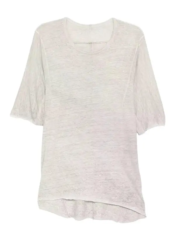 ISAAC SELLAM EXPERIENCE Raw-edge Short-sleeve T-shirt - Grey
