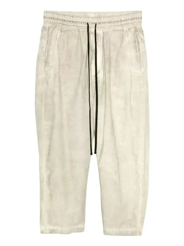THOM KROM Drawstring-waist Cropped Trousers - Neutrals