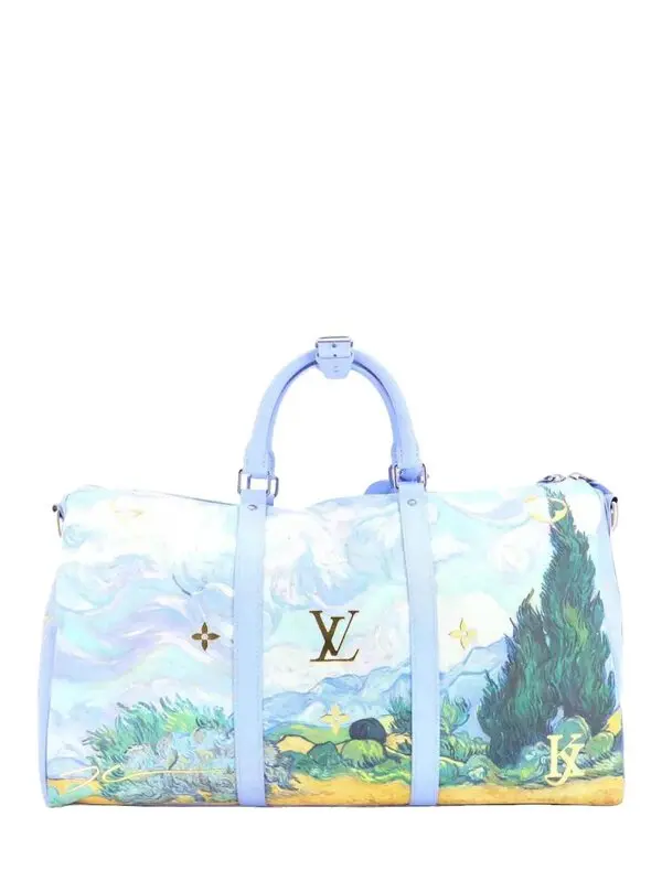 LOUIS VUITTON Keepall Bandouliere 50 Travel Bag - Blue