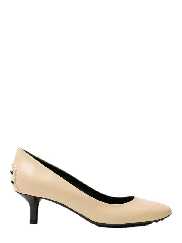 TOD'S Gommino-studded Kitten Heel Pumps - Neutrals