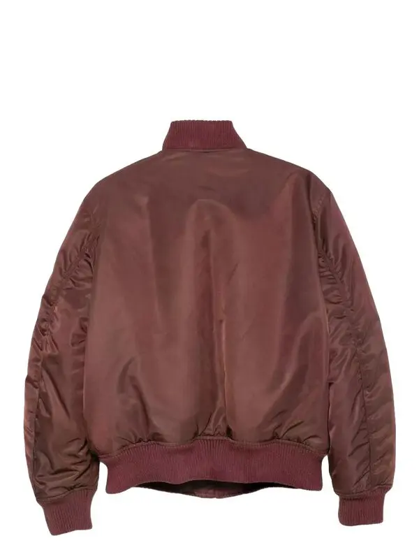 Off-White Logo Patch Bomber Jacket - Red