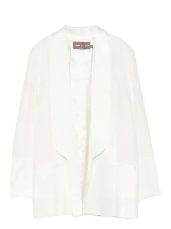 SIMONA CORSELLINI Shawl-lapel Blazer - White
