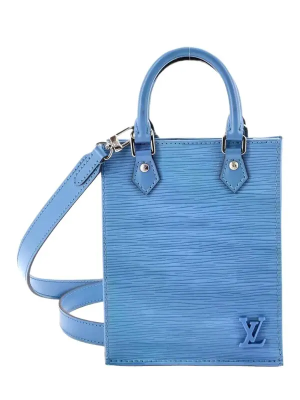 LOUIS VUITTON Petit Sac Plat Epi Leather Crossbody Bag - Blue