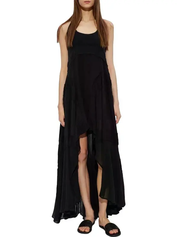 ALLSAINTS Dorina Ruffled High-low Maxi Dress - Black